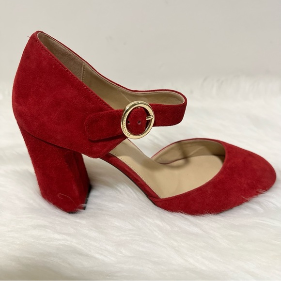 Michael Kors | Shoes | Michael Kors Suede Merlot Red Heels Sz 9 | Poshmark